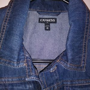 Express | Jackets & Coats | New Express Sleeveless Denim Jean Jacket Xs ...